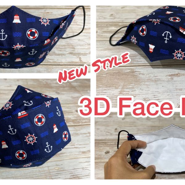 3D Face Mask Hawk Style 4 Layers No Pattern - AON Easy DIY