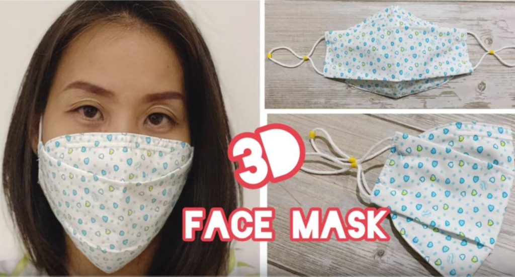 Make 3D FACE MASK Sewing with Pattern - AON Easy DIY