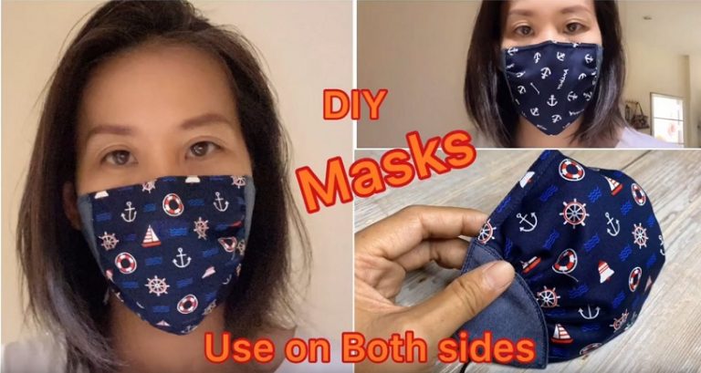 DIY Face Mask Use on Both Sides with Pattern Download - AON Easy DIY
