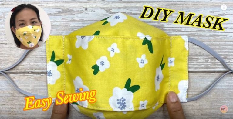 Easy Face Mask Sewing Tutorial and Fabric Face Mask Reuseable with ...
