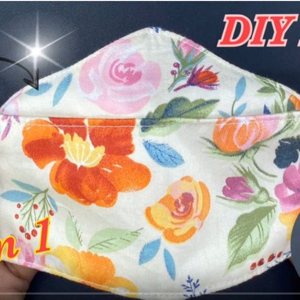 DIY Face Mask 2 Style and 2 Tone with 3 Layers Face Mask Sewing ...