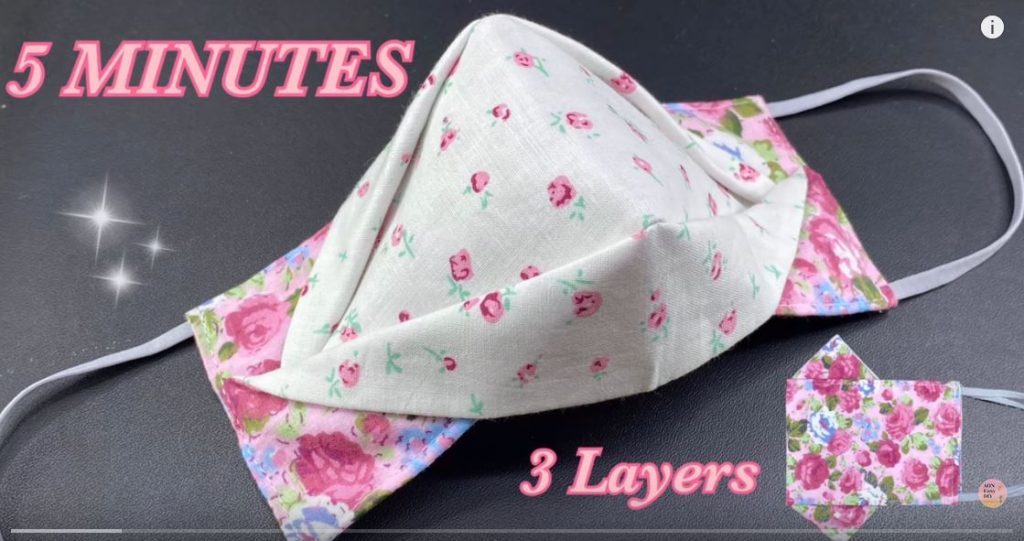 Easy DIY Fabric Face Mask 3D and 3 LAYERS in 5 Minutes - AON Easy DIY