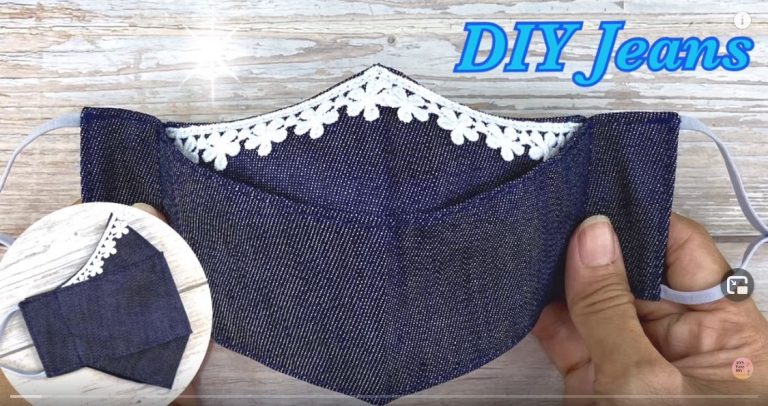 Easy Face Mask Tutorial From Jeans Reuse Old Clothes - AON Easy DIY
