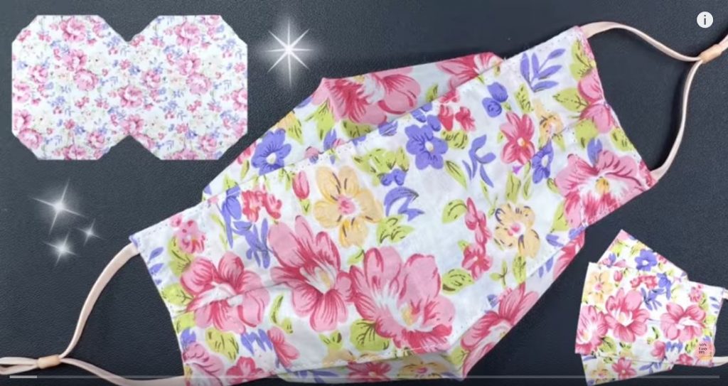 DIY Fabric 3D Face Mask Sewing Tutorial Fit your Face Breathable MASK ...