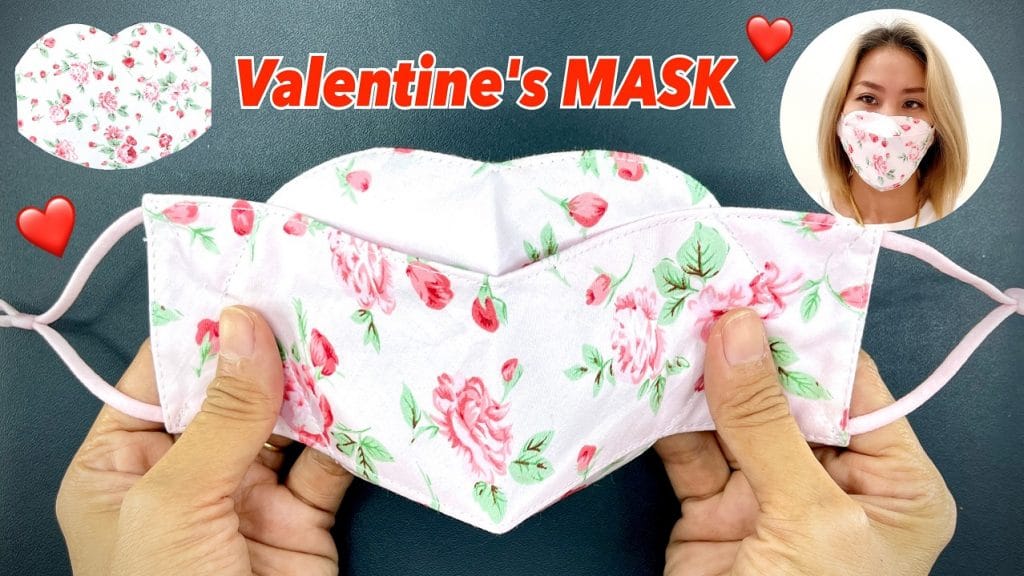 How to Make Valentine's DAY FACE MASK HEART MASK Sewing Tutorial - AON ...