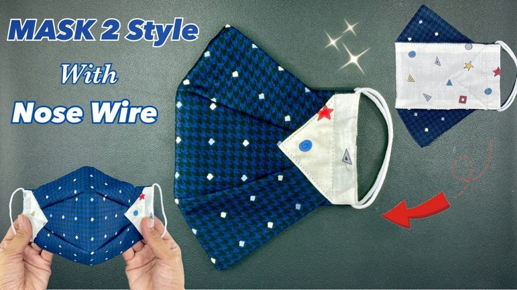 NEW Design Mask Making ideas 3 Layers & 2 in 1 Style with a Nose Wire ...