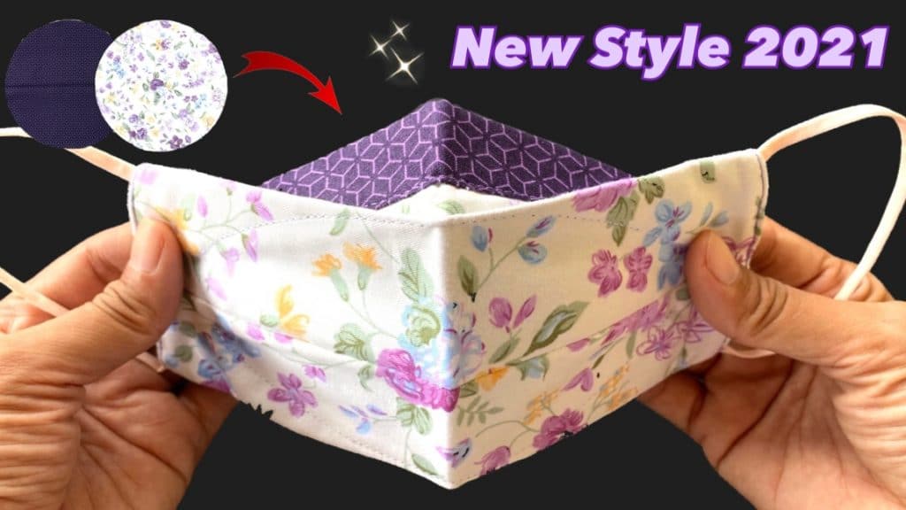 NEW Style FACE MASK 2021 !! DIY Breathable Mask 3 Layers Easy Pattern ...