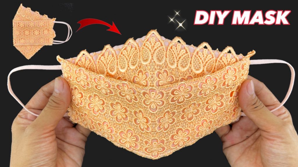 New Style Lace Fabric Cute MASK 2 Style DIY Breathable 3D Face Mask ...